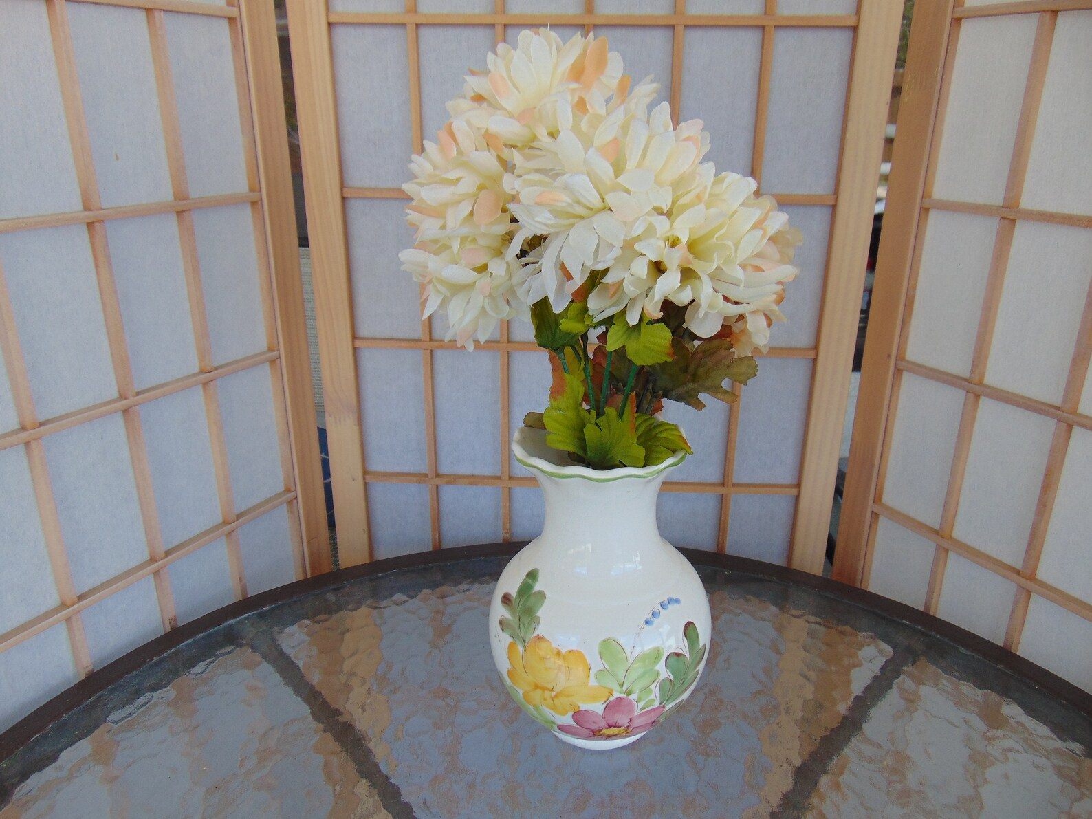 Hand Painted Flower Vase by Weiss Made in Brazil - Etsy