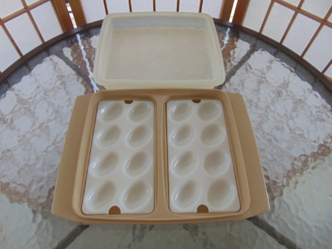 Tupperware Deviled Egg Four Piece Covered Carrier - Etsy