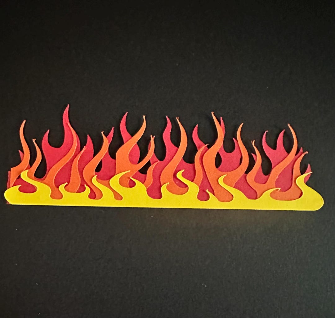 Fireman Flames, Fire Flames Cardstock Cutout, Fireman Scrapbooking ...