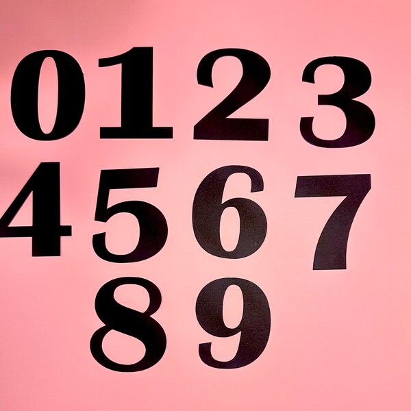 Die Cut Numbers - Etsy
