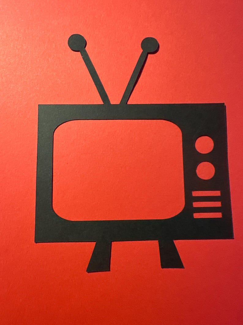 Tv Set Paper Cut Out, Paper Retro TV Set for Scrapbooking, Paper Die ...