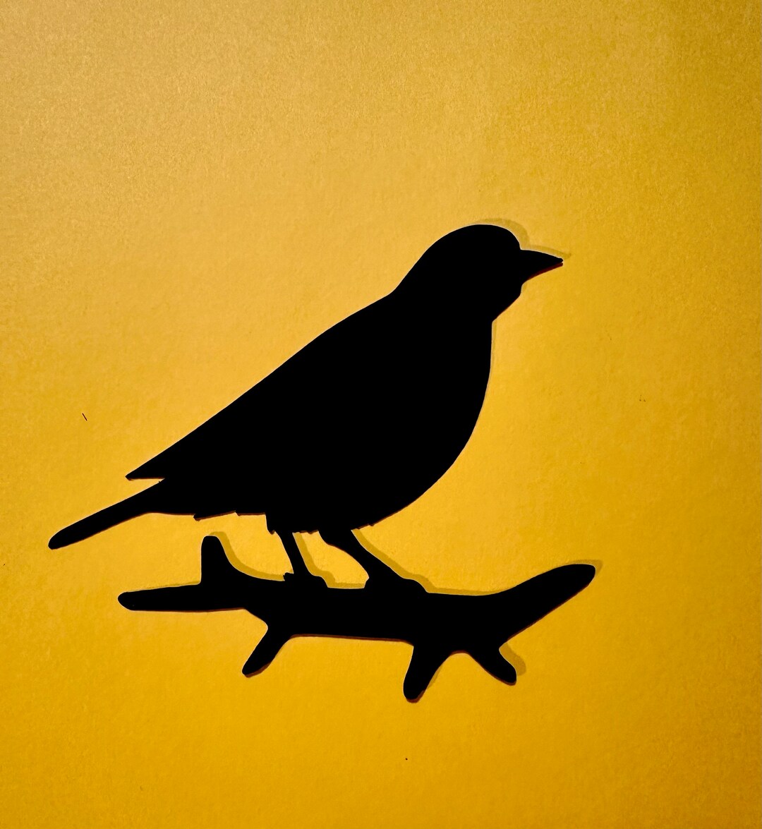 Scrapbook Black Bird Silhouette Paper Cut Out, Birds for Cards, Paper ...