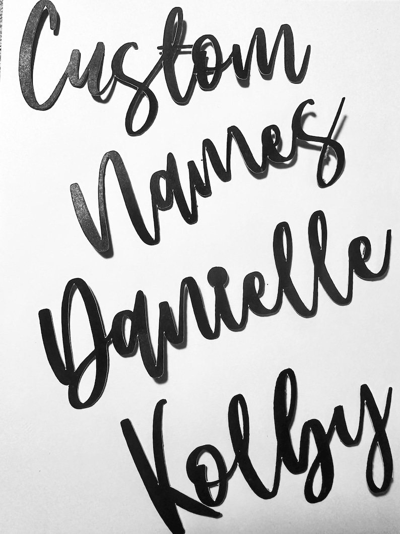 Custom Name Cut Outs, Personalized Baby Names ,name Decorations , Die ...