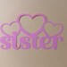 Sister Paper Cut Out , Sisters Heart Die Cut Out, Sister Scrapbooking ...