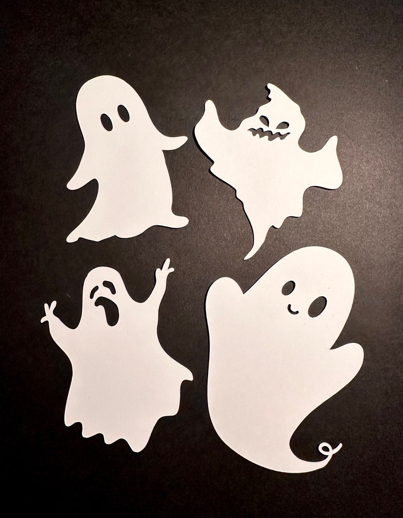Ghost Punch Outs Paper Cut Outs for Projects, Ghost for Cards, Spooky ...