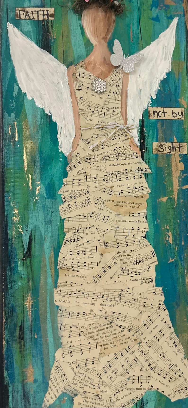 Vintage Hymnal Sheet Music, Collage Religious Junk Journal Paper ...