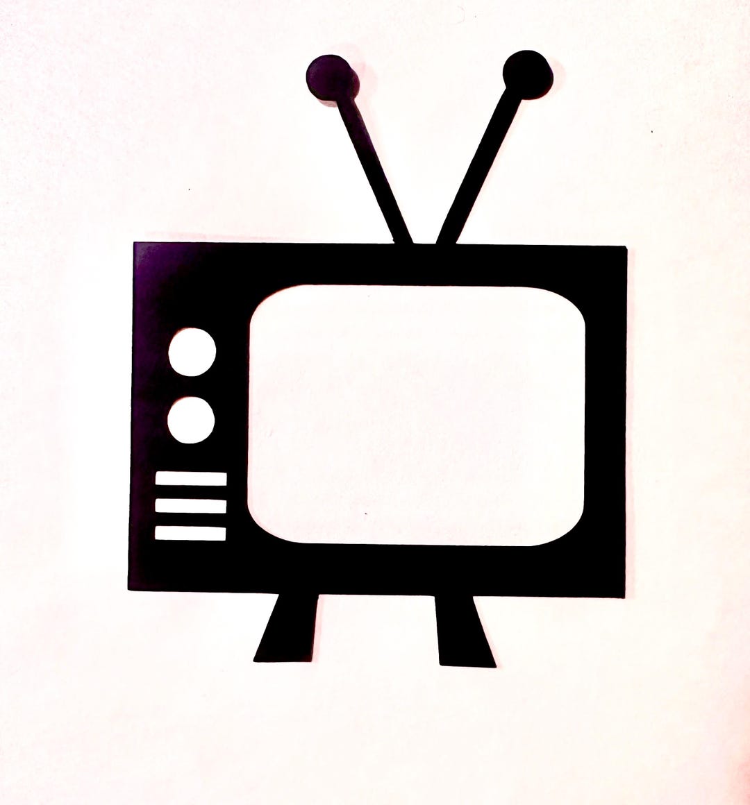 Tv Set Paper Cut Out, Paper Retro TV Set for Scrapbooking, Paper Die ...