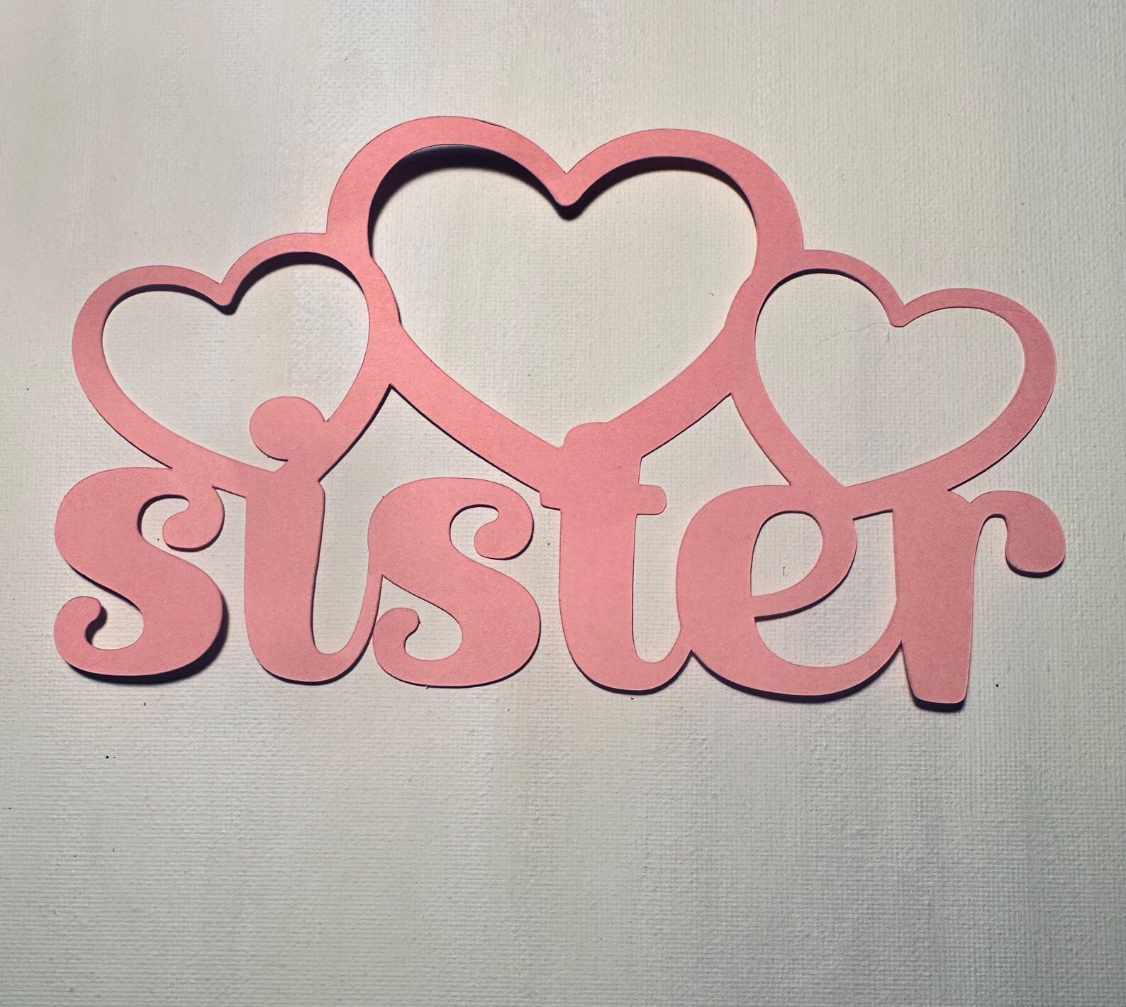 Sister Paper Cut Out , Sisters Heart Die Cut Out, Sister Scrapbooking ...