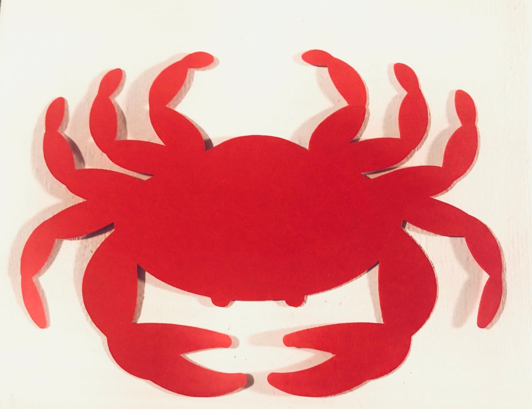 Paper Crab Cut Out for Crafts, Nautical Die Cuts for Cards, Summer ...