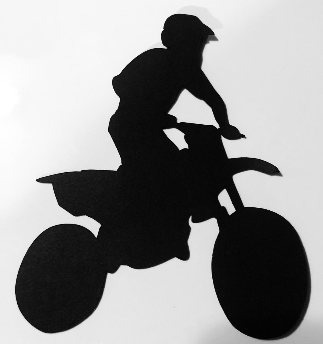 Motocross Dirt Bike Rider Die Cut- Dirt Bike Racing - Scrapbooking ...
