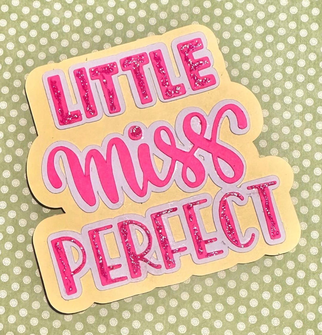 Baby Shower Cute Cut Outs , Little Miss Perfect Paper Die Cut, Girl Die ...