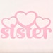 Sister Paper Cut Out , Sisters Heart Die Cut Out, Sister Scrapbooking ...