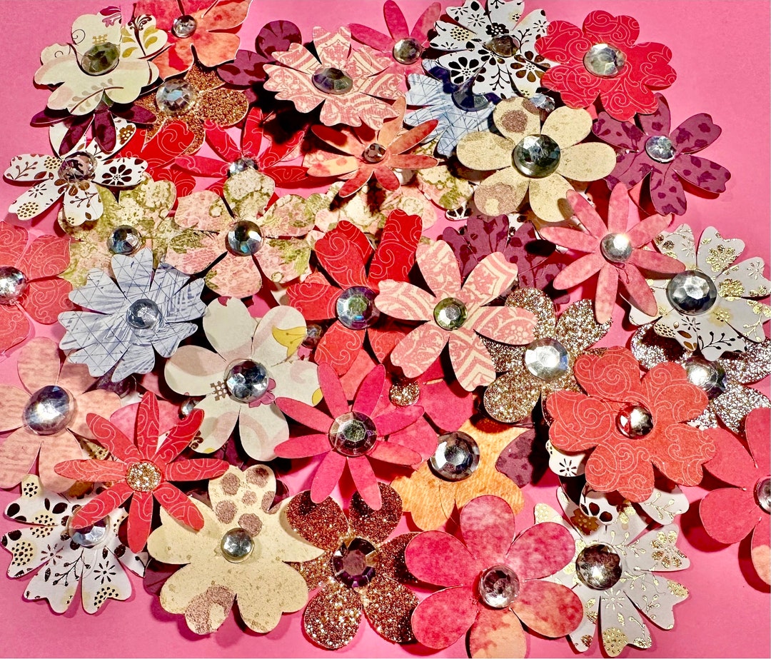 Wild Flowers Paper Cut Outs ,set of 10 Assorted Die Cuts for Cards ...