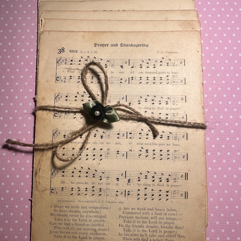 Christmas Hymnal Paper - Etsy