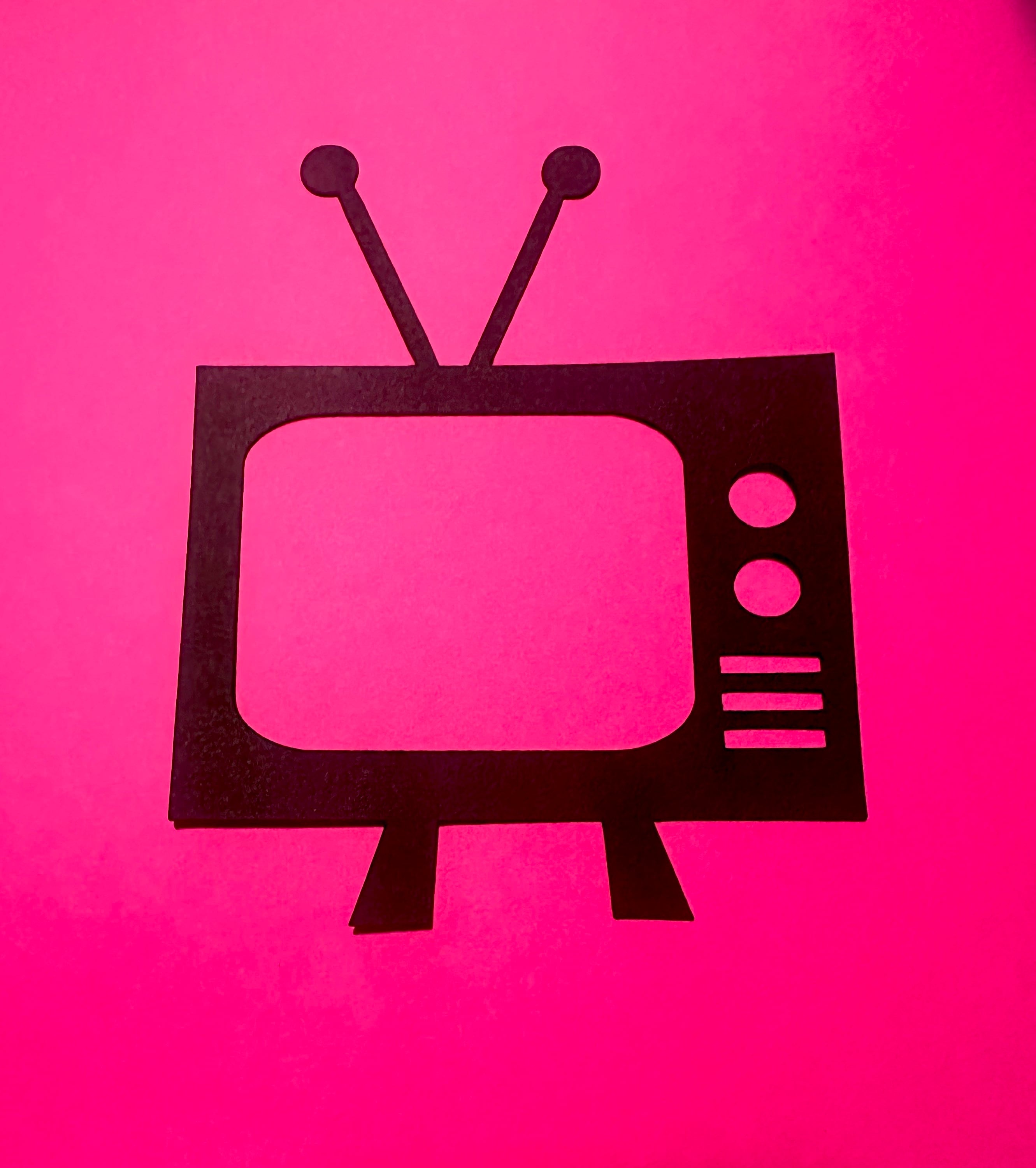 Tv Set Paper Cut Out, Paper Retro TV Set for Scrapbooking, Paper Die ...