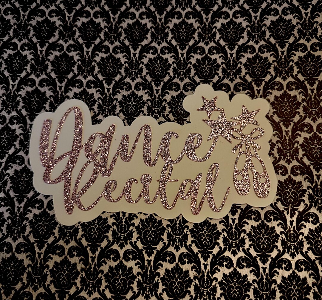 Dance Recital Pink Glitter Cut Out, Ballet Shoes Dance Embellishment ...