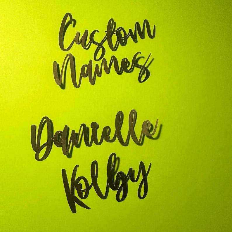 Custom Name Cut Outs, Custom Baby Names ,decoration , Die Cut Names ...