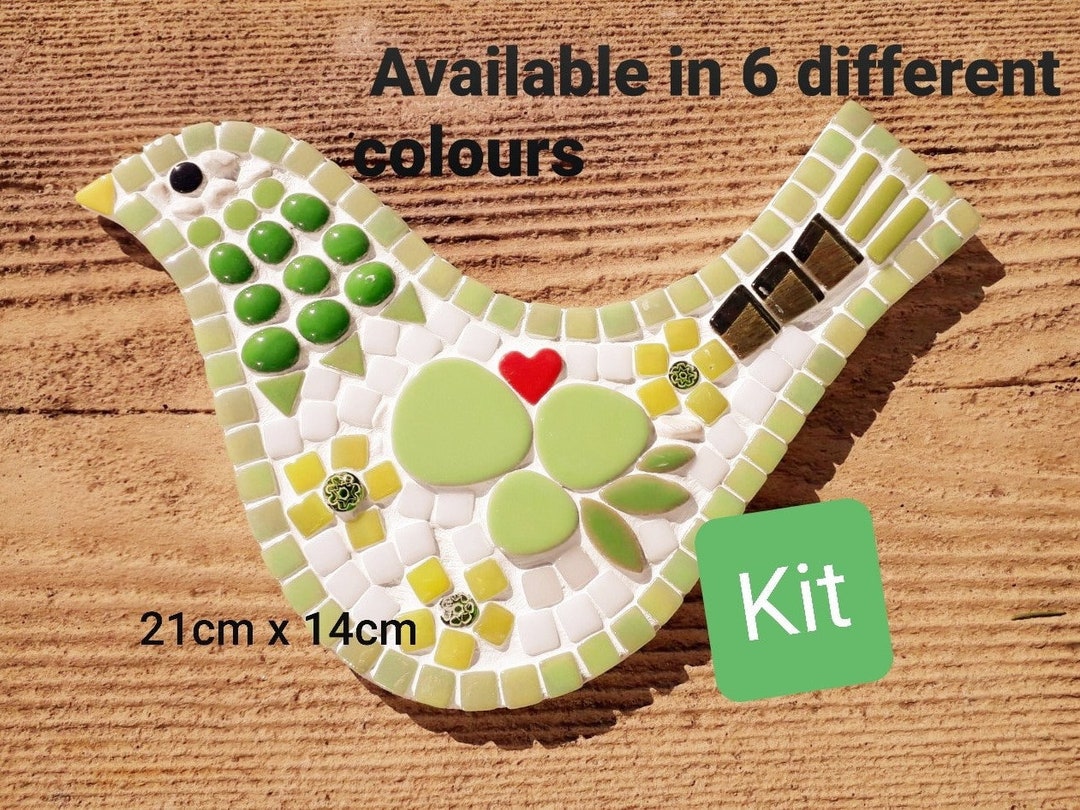 Bird Mosaic Craft Kit, Craft Kits in the UK, Birthday Gift, Garden ...