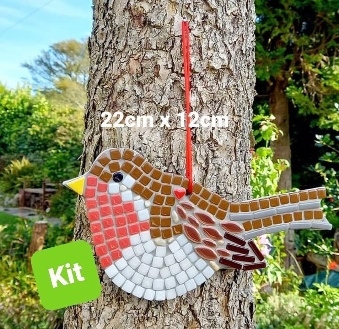 Robin Mosaic Craft Kit: Garden DIY Bird Present - Etsy UK