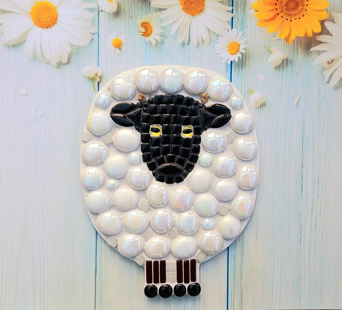 Mosaic Sheep Craft Kit: DIY Spring Home Decor (19.5cm X 15cm) - Etsy UK