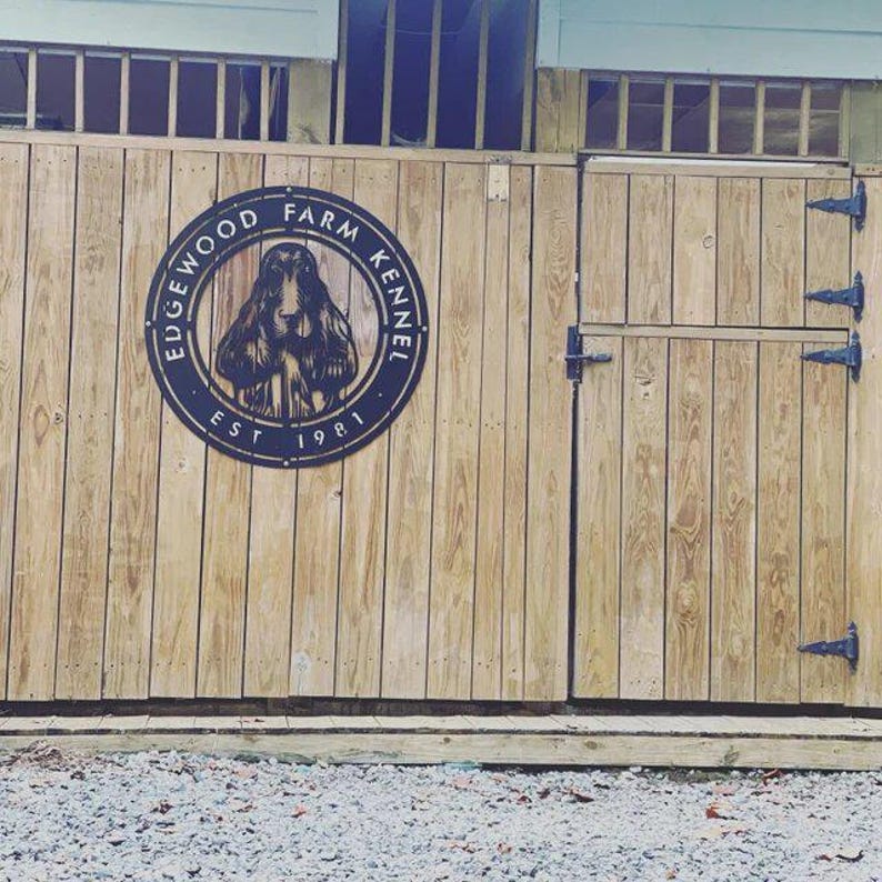 Custom Outdoor Metal Business Sign for Dog Boarding, Training, Kennels ...
