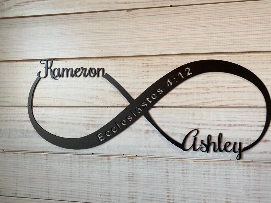 Infinity Metal Sign, Personalized Gift, Unique Wedding Gift for Couple ...