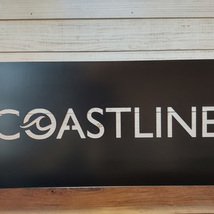 Custom 14 Gauge Metal Business Logo Sign – Rectangle, Painted/raw Metal ...