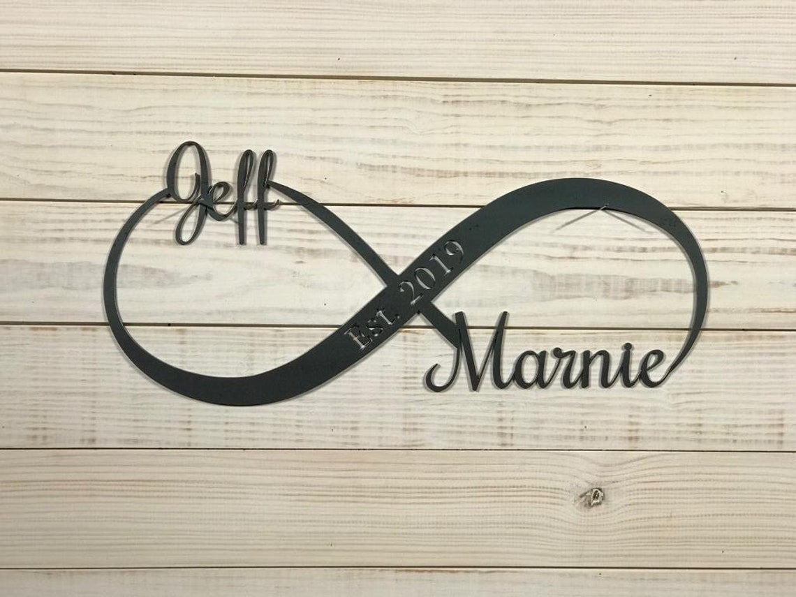 Extra Large Personalized Metal Infinity Sign Wedding Gift - Etsy