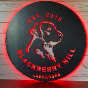 Personalized LED Metal Bar Sign: Custom Business Logo - Etsy
