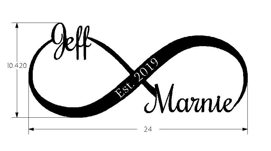 Personalized Metal Infinity Sign Wedding Gift Custom - Etsy