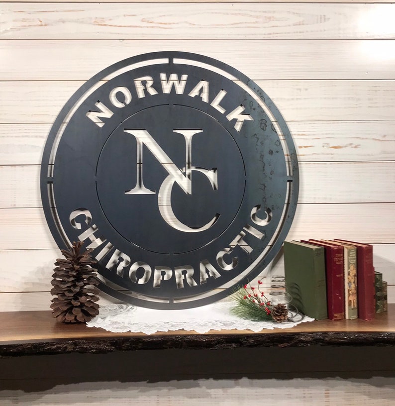 Large Custom Logo 30 Inch Custom Metal Sign Large Round | Etsy