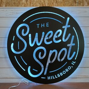 Custom Round LED Bar Sign – Neon Restaurant Grill Logo Sign - Etsy
