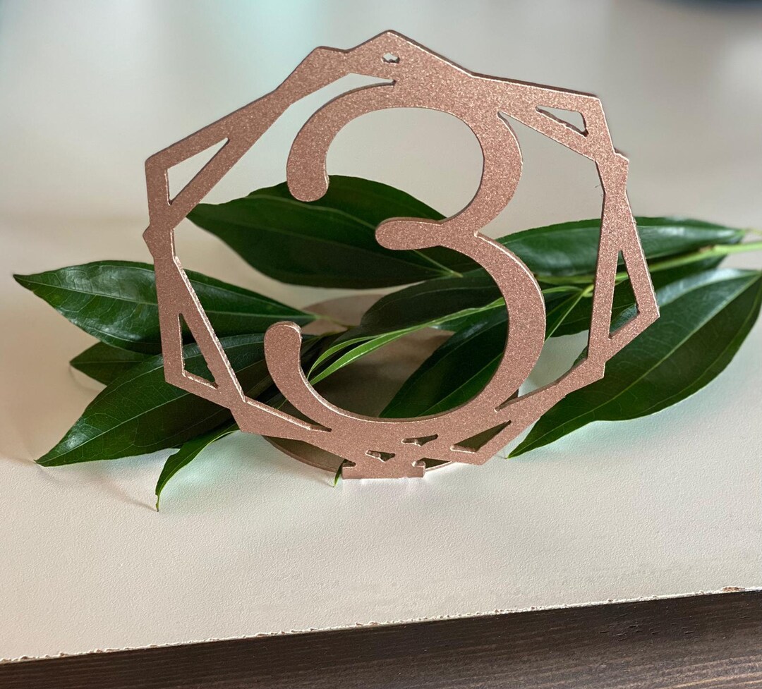 Metal Geometric Table Numbers for Wedding Decor, Anniversary Party - Etsy