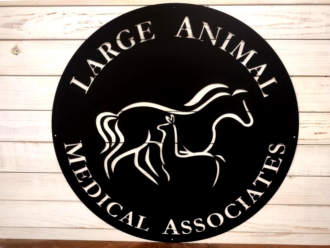 Custom Metal Vet Clinic Sign: Personalized Logo for Veterinary Offices ...