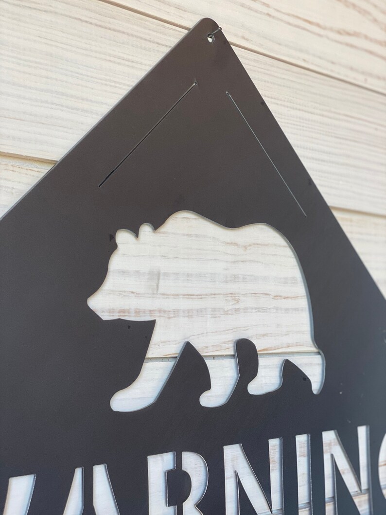 Metal Bear Man Cave Sign Gift for Him Rustic Man Cave | Etsy