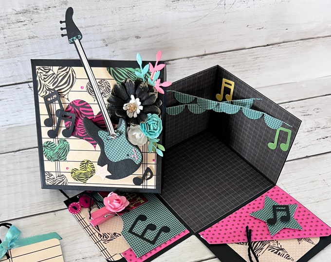 Electric Guitar Exploding Box Card Music Theme 3D Card You Are Amazing ...