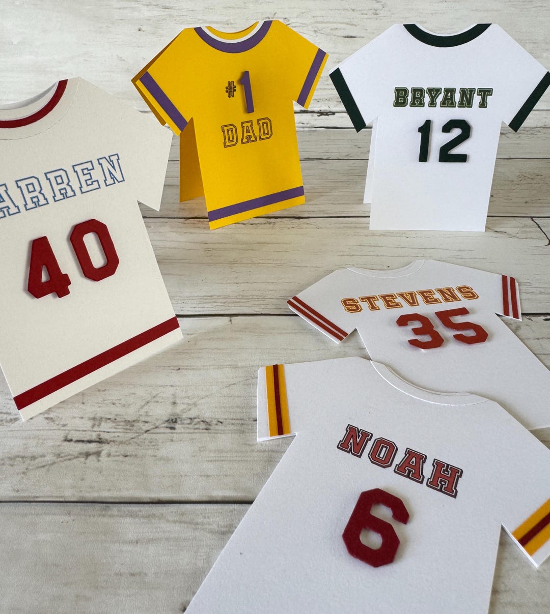 Sports Team Jersey Card, Custom Father's Day Gift - Etsy