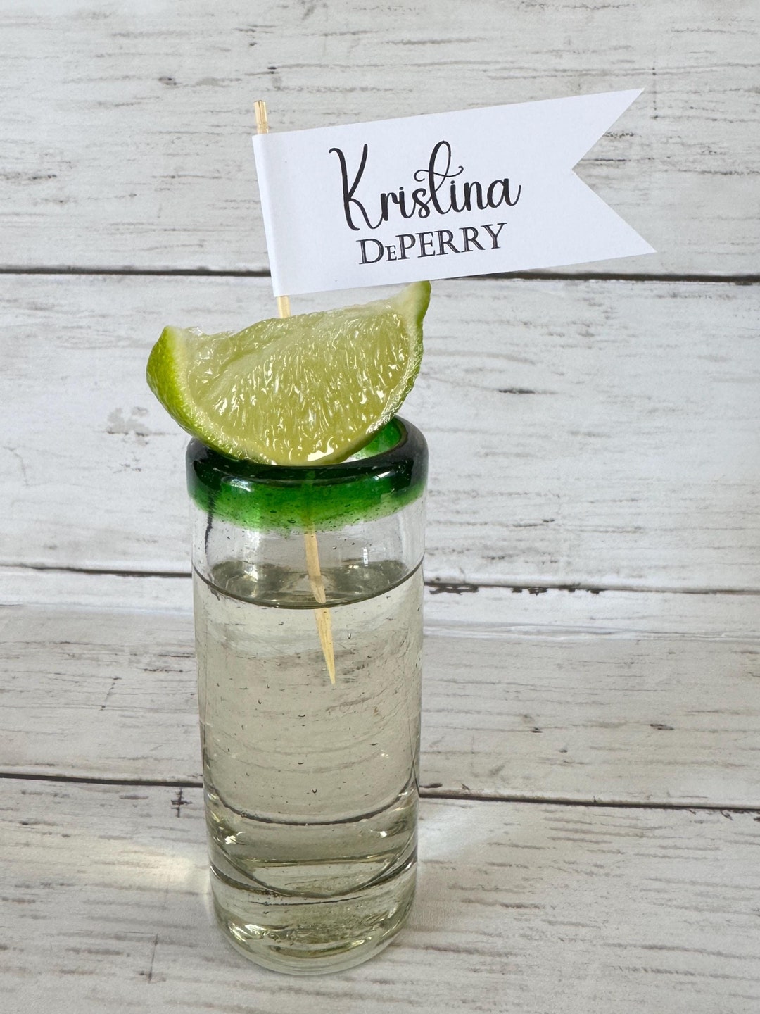 Wedding Guest Favors Names Attached to Wood Pick Baby Shower Party Gift ...