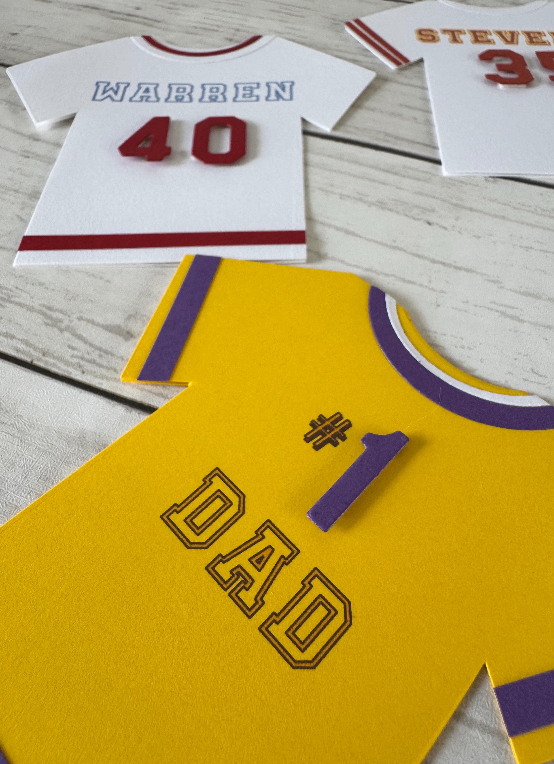 Sports Team Jersey Card, Custom Father's Day Gift - Etsy