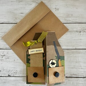 Hunting Card, Gone Hunting, Camouflage Hunting Vest Card, Fathers Day ...