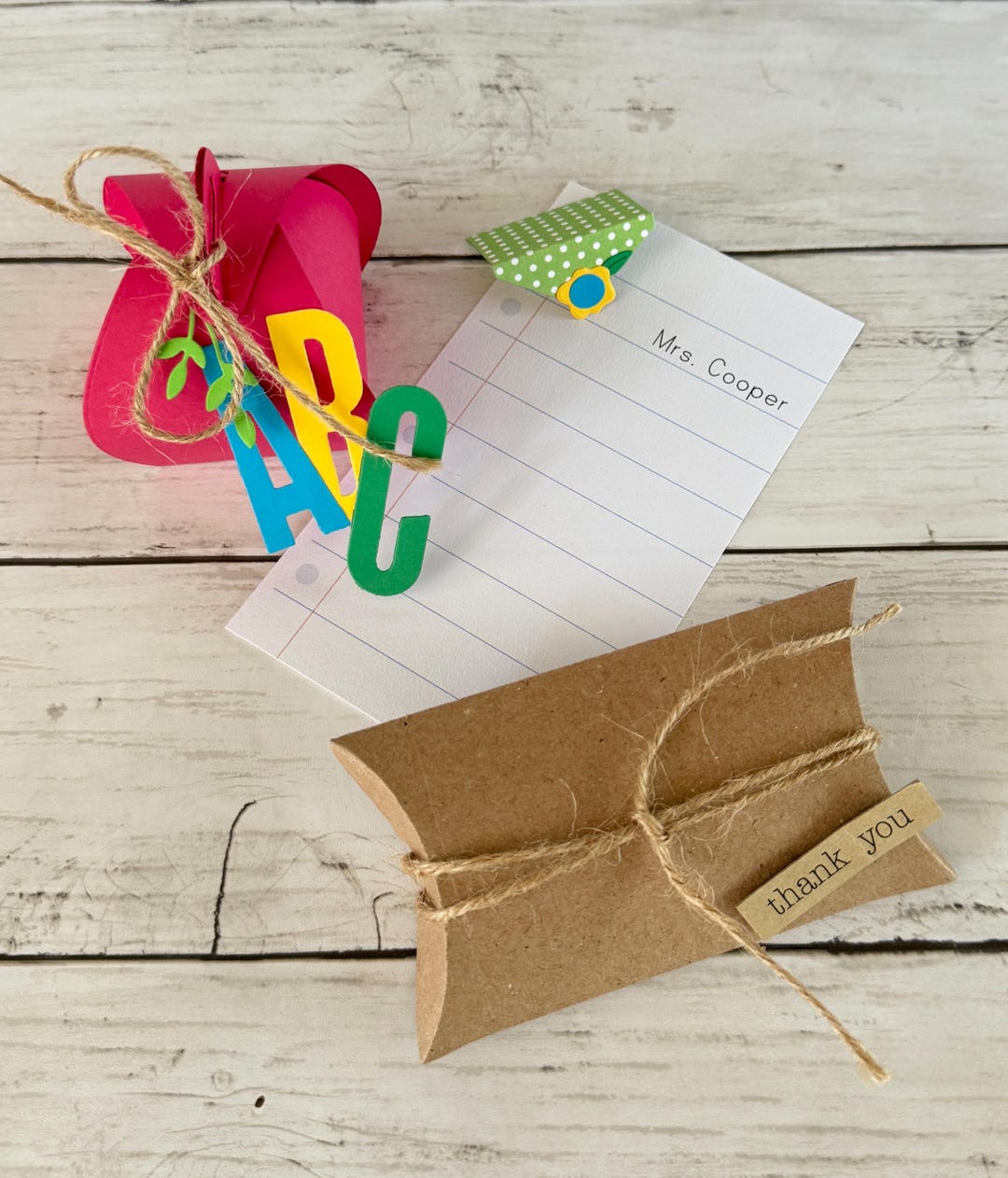 Teacher Thank You Gift Pack, Teacher Appreciation Day, Curvy Favor Box ...