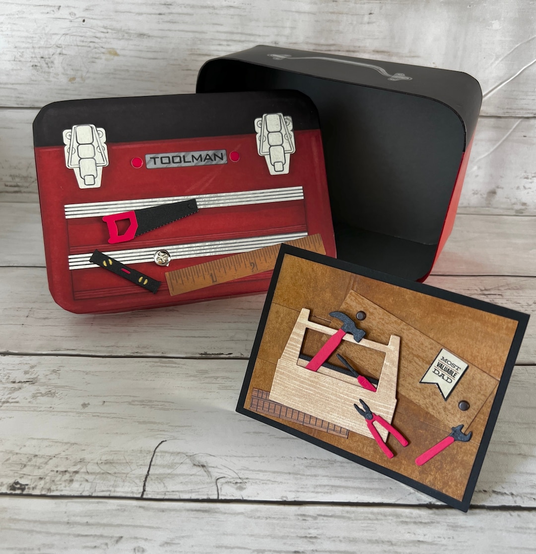 Happy Birthday Dad, Happy Fathers Day Gift Box Tool Man Box and Card ...