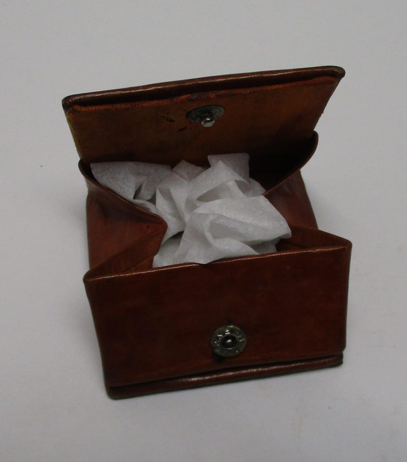 Vintage Leather Pop-up Folding Coin Purse - Etsy