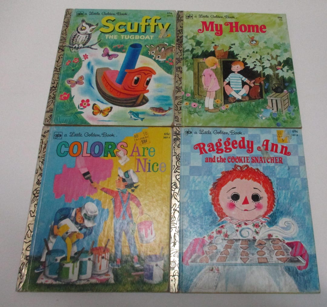 Lot of Four Little Golden Books - Scuffy the Tugboat - My Home - Colors ...