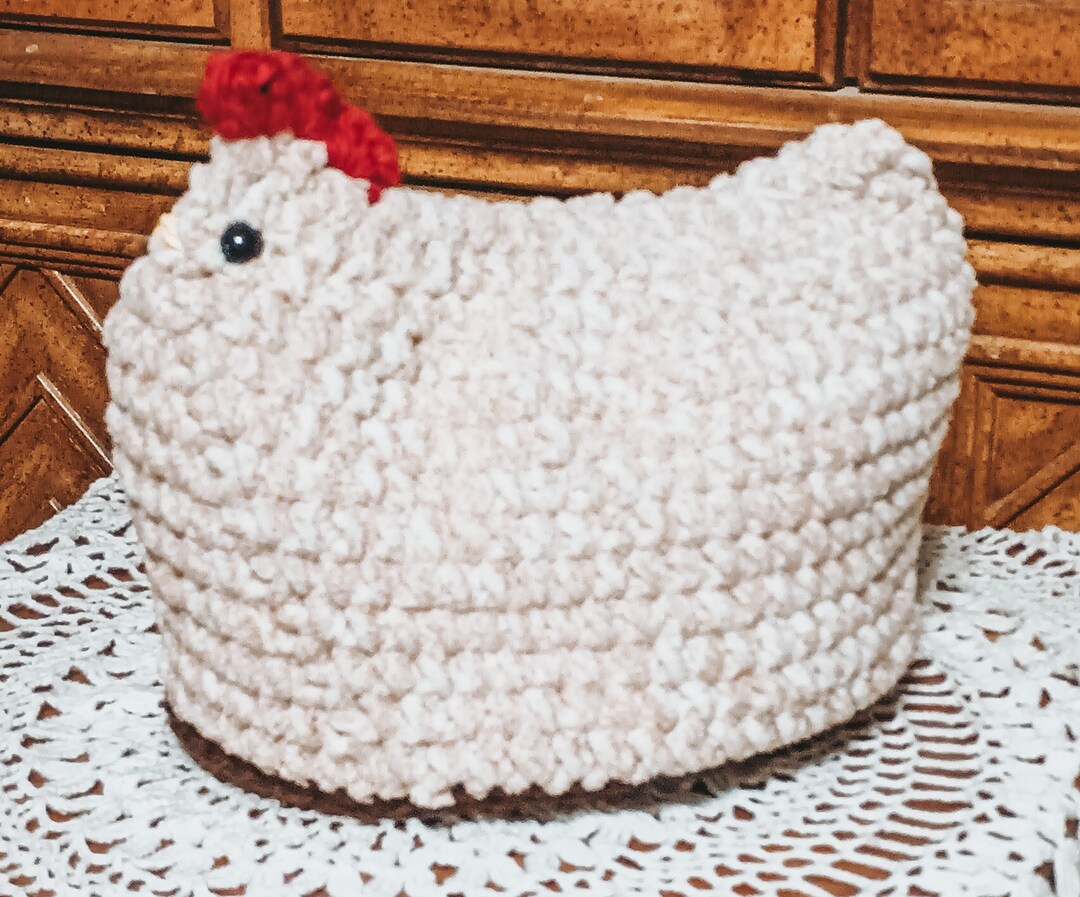 Crochet Chicken Tea Cozy, Cute Tea Pot Cover Shaped Like a Chicken ...