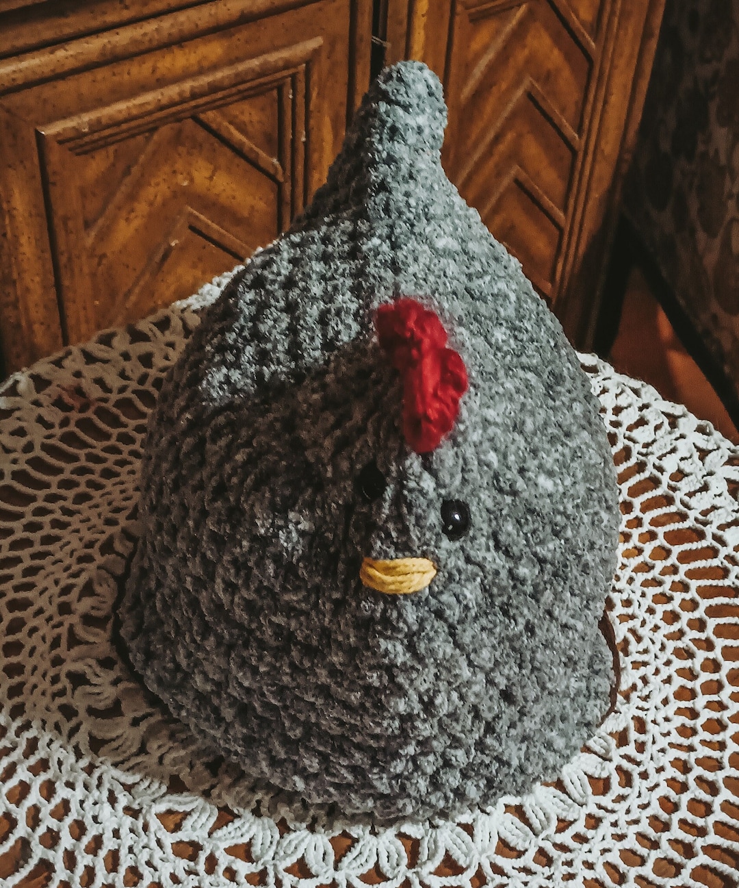 Gray Crochet Chicken Tea Cosy: Novelty Teapot Warmer - Etsy