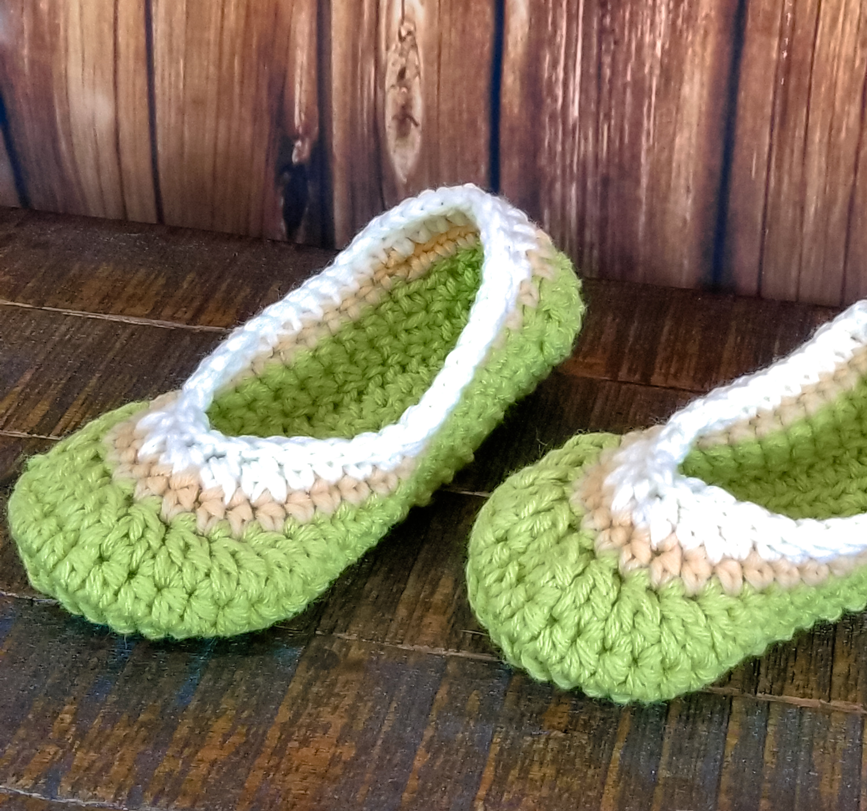 Lime Green striped handmade slippers size 7-8 women's | Etsy