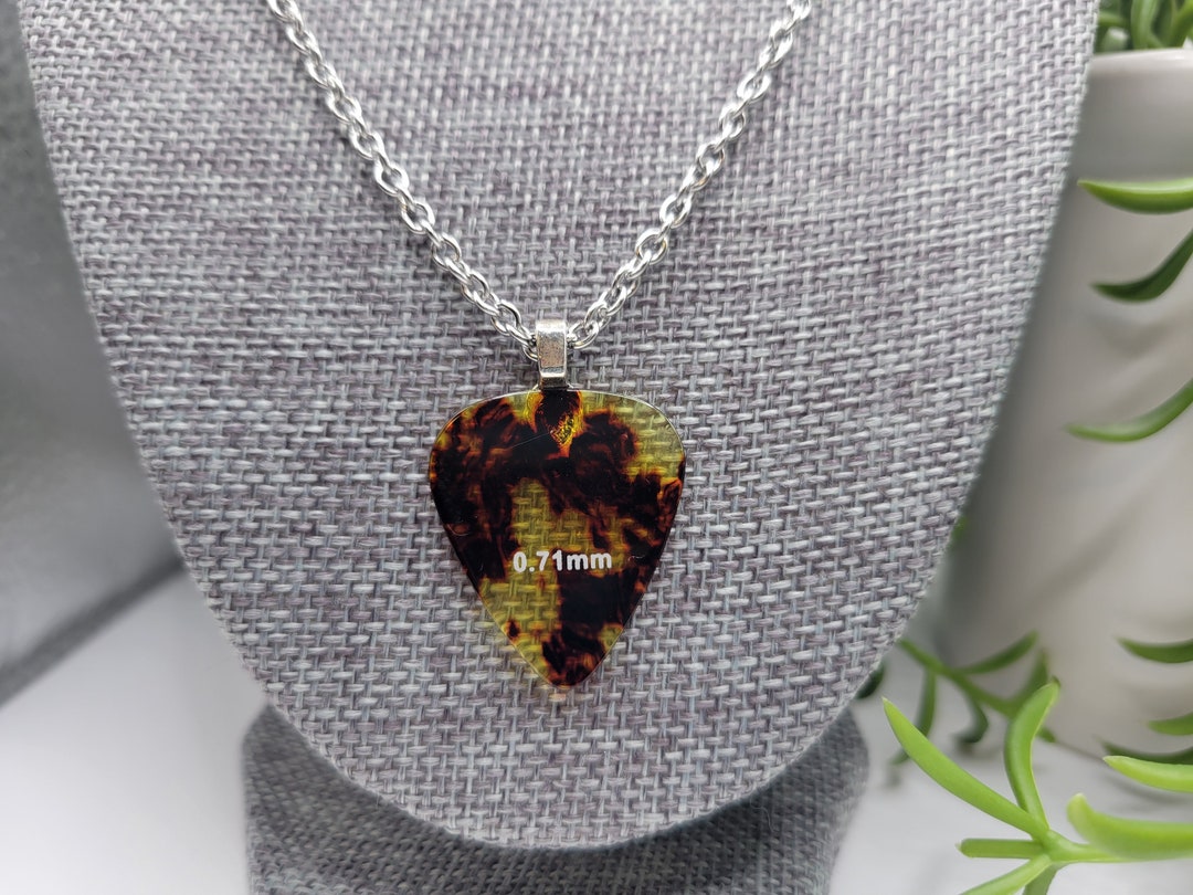 Tortoise Shell Guitar Pick Necklace | Rock and Roll | Heavy Metal ...