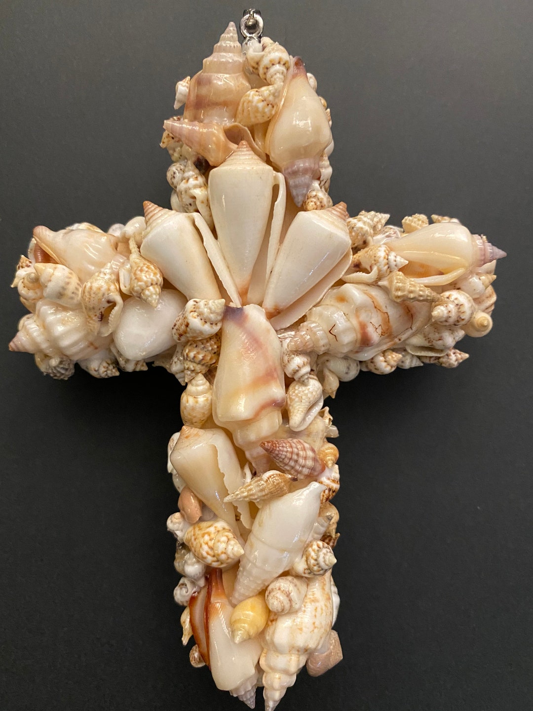 Double Sided Seashell Cross Ornament - Etsy
