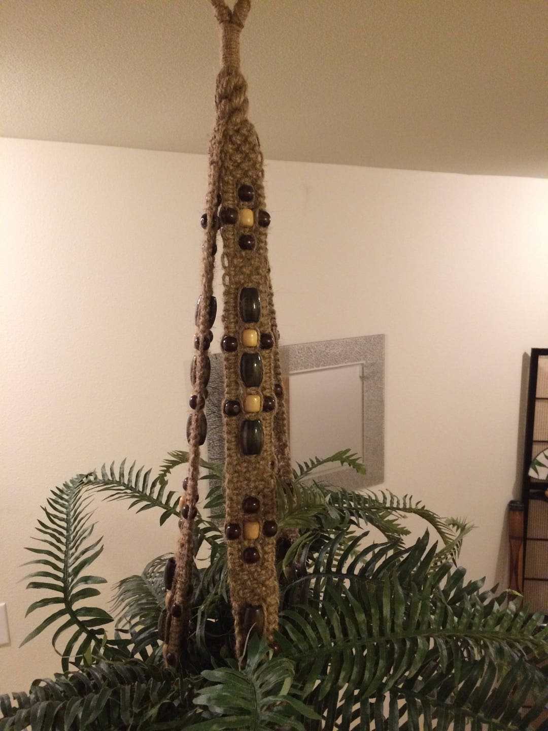 Extra Long, Large, Heavy Duty Jute Macrame Plant Hanger With Lots of ...